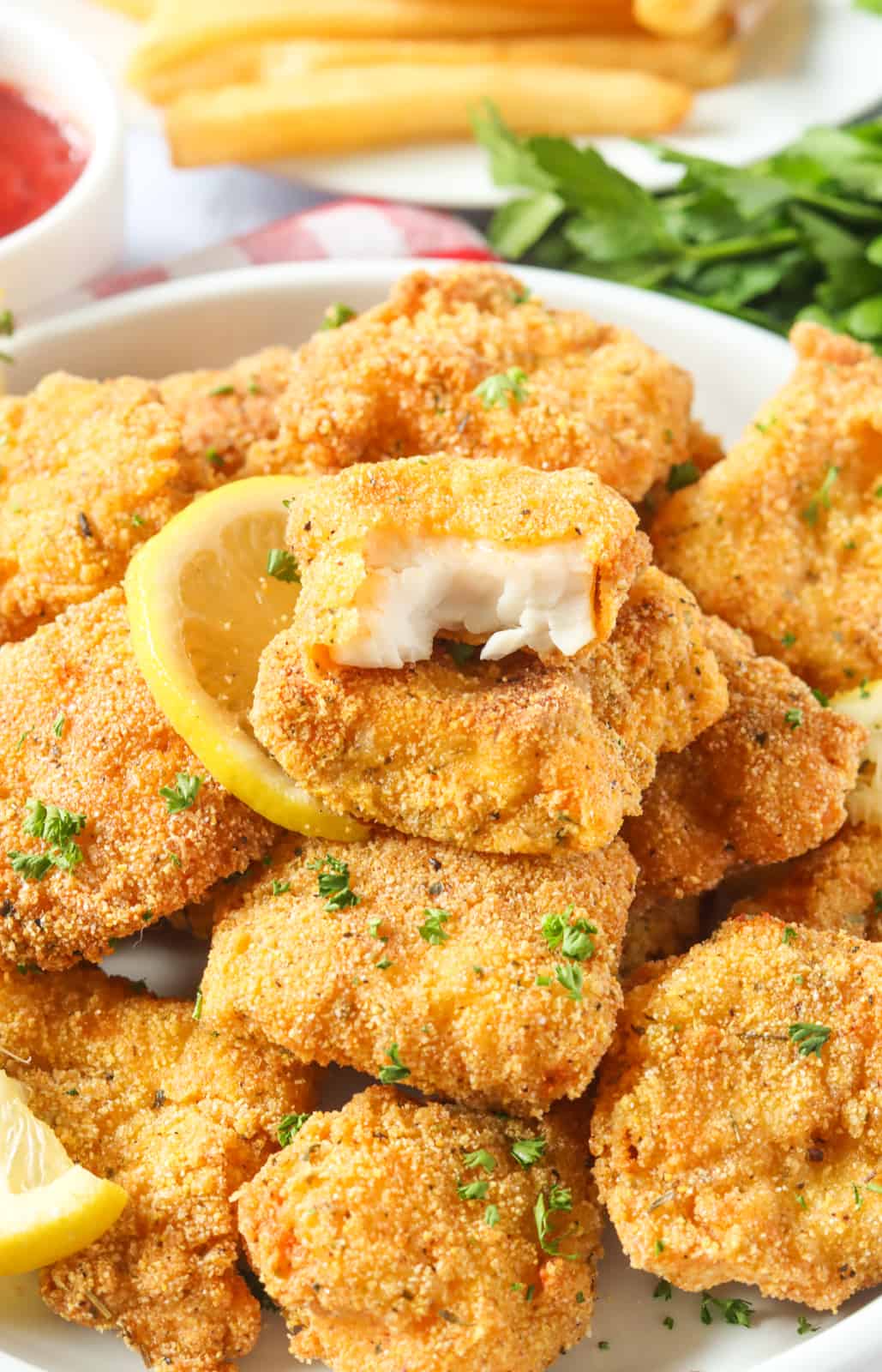 broiled catfish nuggets